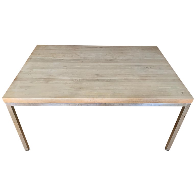 Design Research Butcher Block Parsons Dining Table For Sale at 1stDibs ...