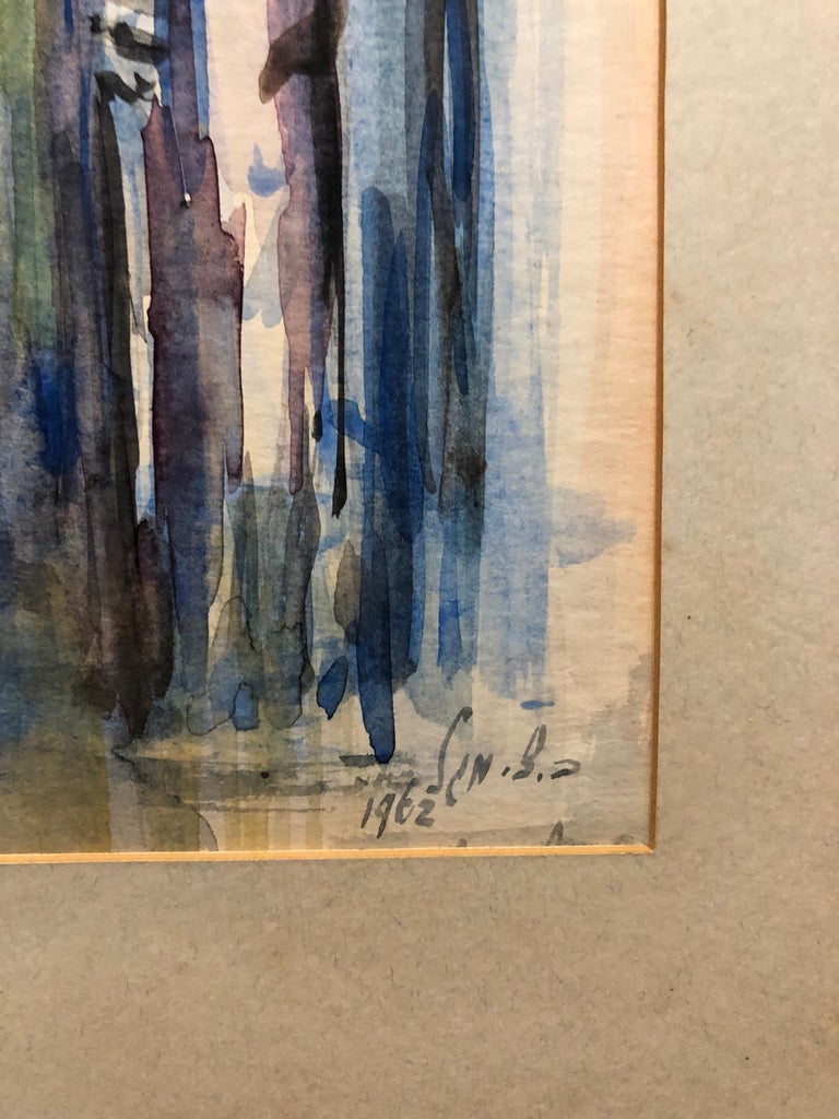 Ben Zion Magal - Israeli Judaica Watercolor Gouache Bar Mitzvah Boy ...