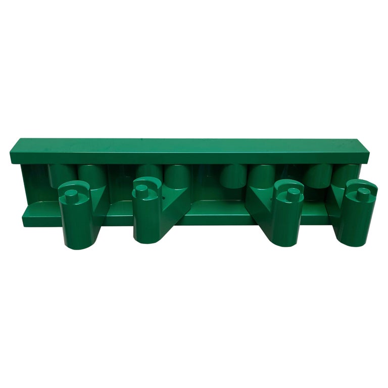 Benanti and Brunori for Velca Green Wall Hook Coat Rack "Minivip" Italy ...