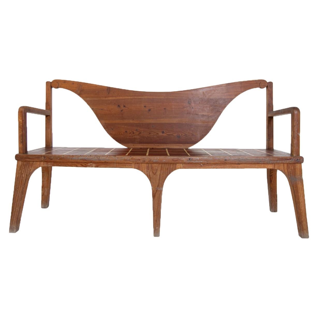 Bench by Paolo Buffa in Wood, 1950 at 1stDibs