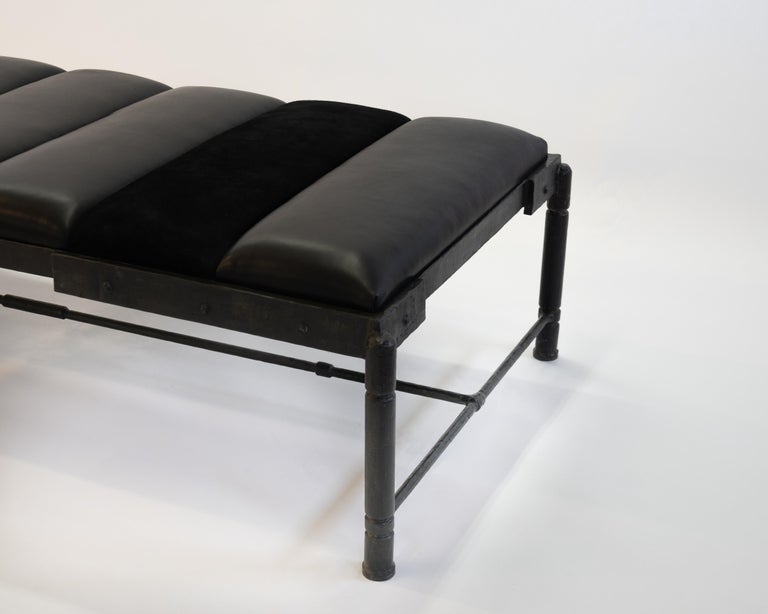 Bench/Daybed Modern/Handmade Black Leather Modern/Contemporary Waxed ...