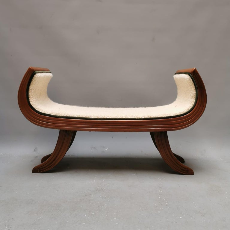 Bench in Boucle Upholster at 1stDibs