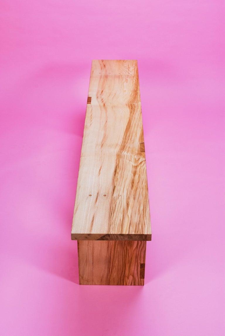 Bench in Solid English Ash and London Plane, Designed and Handmade by ...