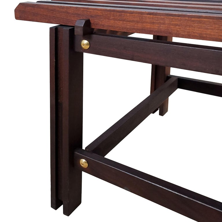 Bench in solid teak slats – Italy 1960 For Sale at 1stDibs