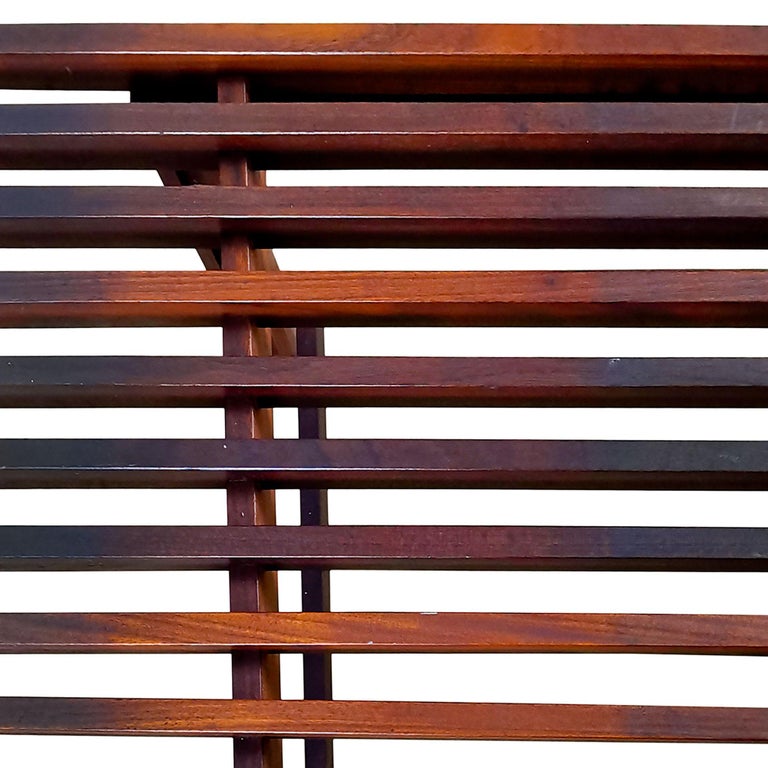 Mid-Century Modern Bench in Solid Teak Slats – Italy 1960 For Sale at ...