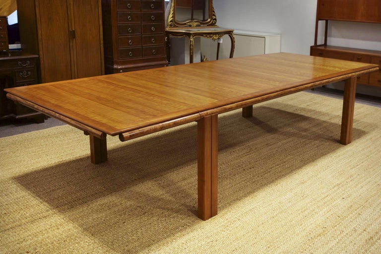 Benchmade Vintage Modern Cherry and Maple Dining Table, circa 1980 at ...