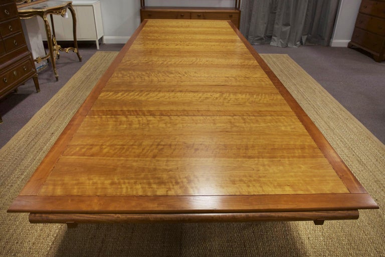 Benchmade Vintage Modern Cherry and Maple Dining Table, circa 1980 at ...