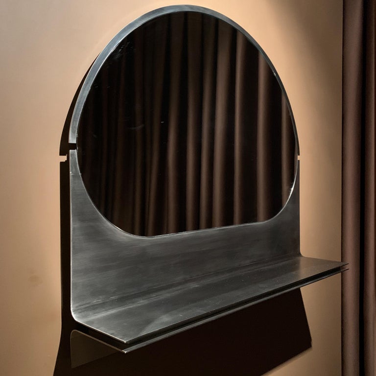 Bend Mirror with Shelf by Buket Hoşcan Bazman For Sale at 1stDibs