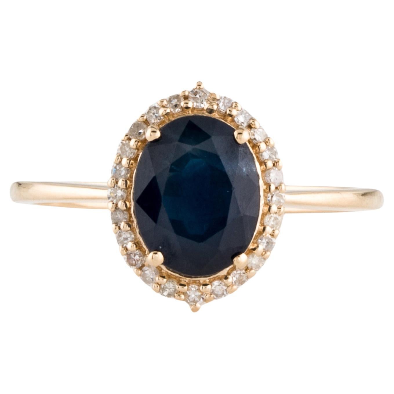 Beneath the Waves" Ocean Blue Sapphire Ring in 14k Gold For Sale at 1stDibs