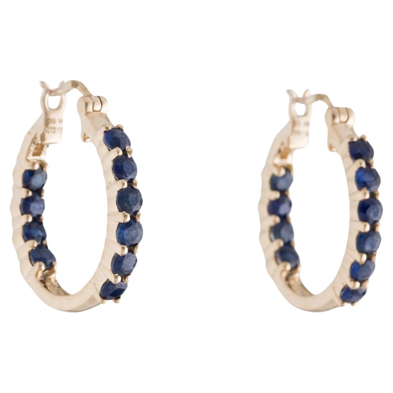 14K Ruby Inside-Out Hoop Earrings - 6.30ctw, Luxurious Stunning Gemstone Jewelry For Sale at 1stDibs