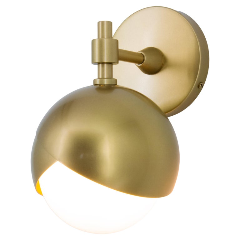 Benedict Simple Sconce in Burnished Brass For Sale at 1stDibs