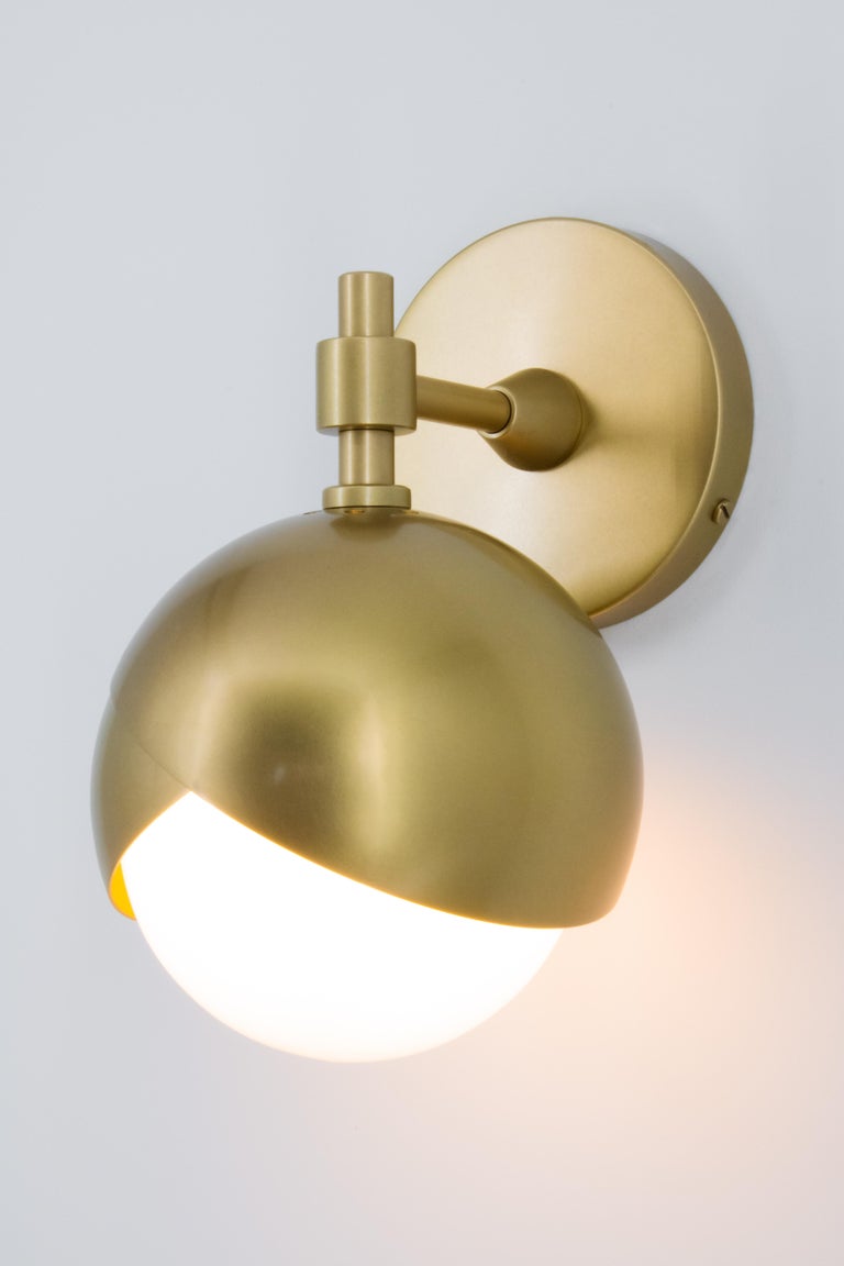 Benedict Simple Sconce in Two Tone Satin and Polished Nickel For Sale ...