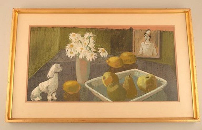 Bengt Carlberg, Sweden, Pastel on Paper, Modernist Still Life For Sale ...