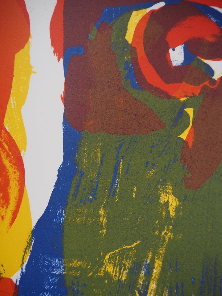 Bengt Lindström - Ancestor Face - Original lithograph For Sale at 1stDibs