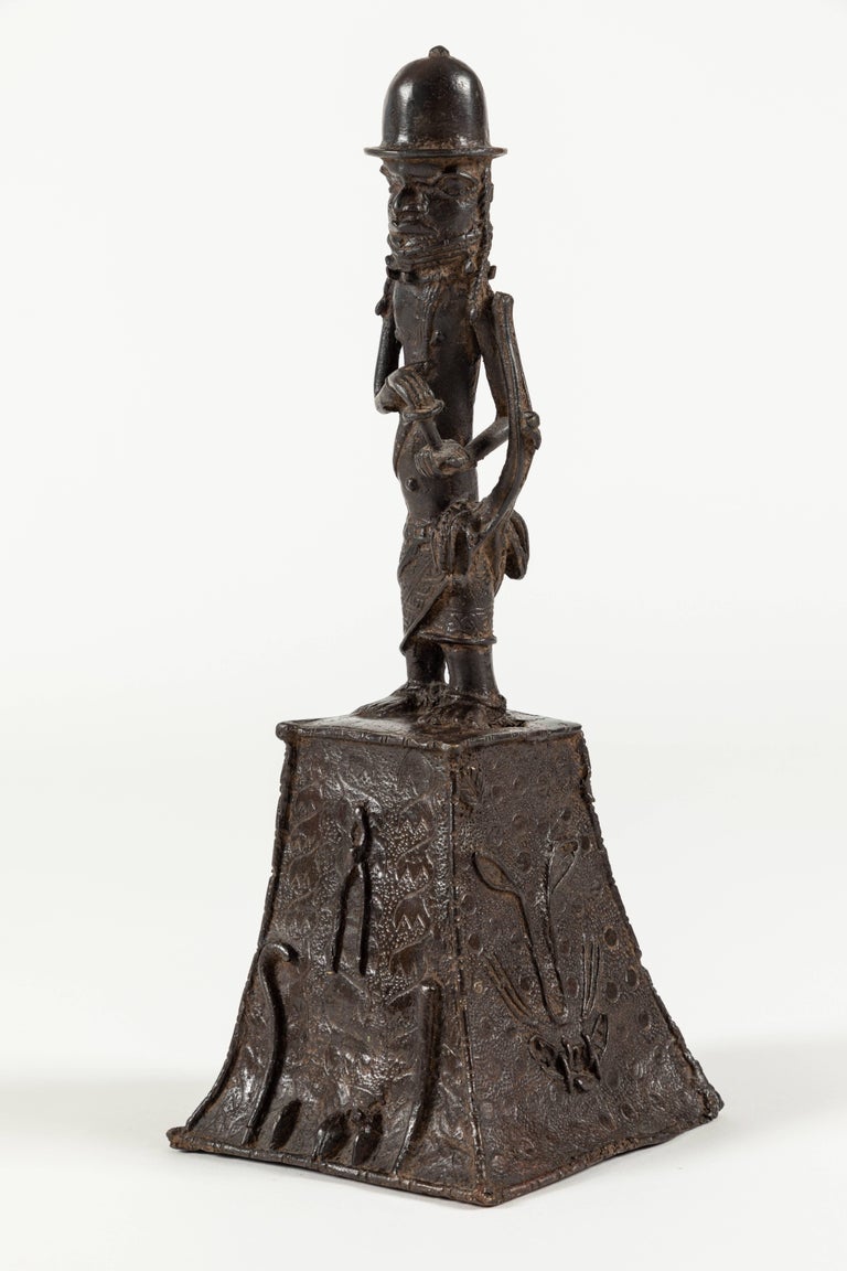 Benin Bronze Bell Sculpture Depicting an Oba For Sale at 1stDibs | oba ...
