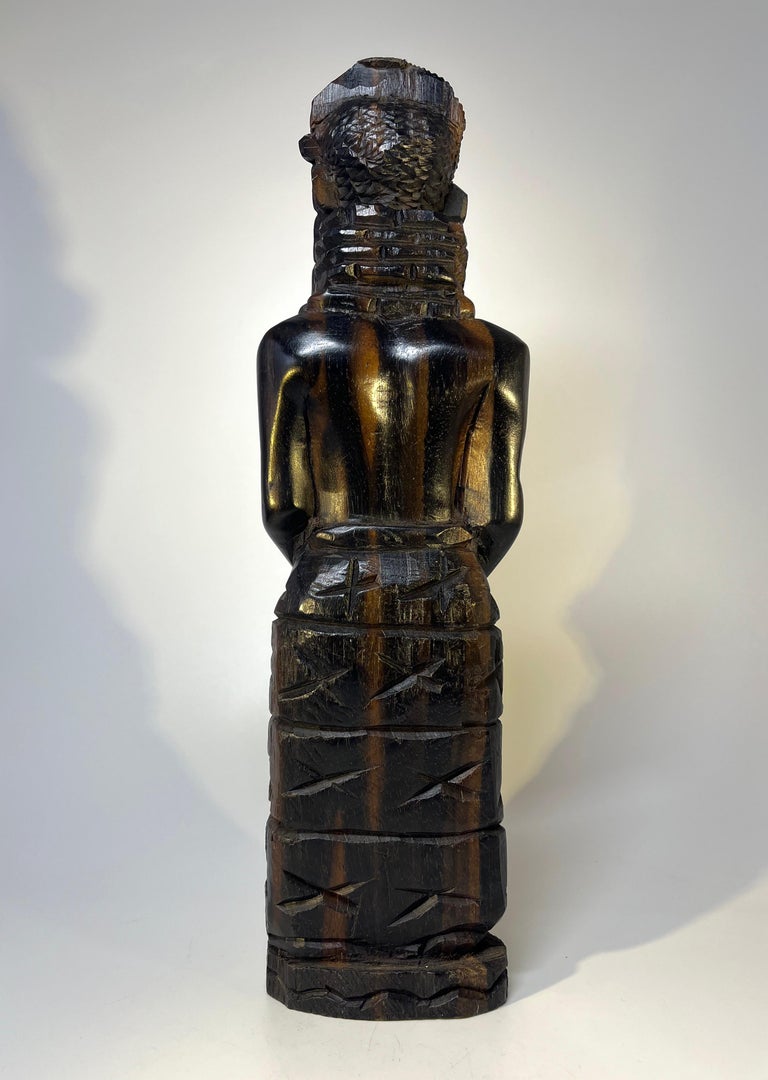 Benin Kingdom Ebony Carving of a Young King Oba, Nigerian For Sale at ...