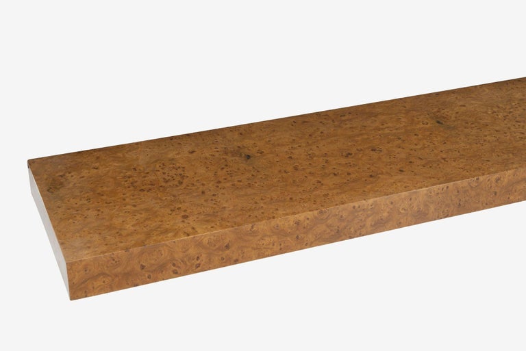 Benjamin Baldwin Custom Wall-Mounted Console in Burled Elm For Sale at ...
