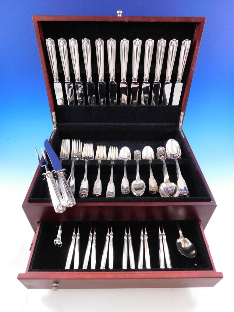 Benjamin Ben Franklin by Towle Sterling Silver Flatware Service Set 76 ...