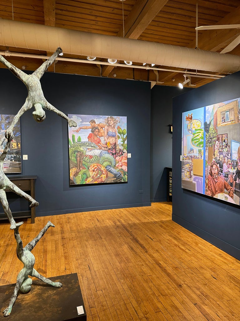 Benjamin Duke - Ouroboros - Colourful Surreal Scene with Serpents and ...