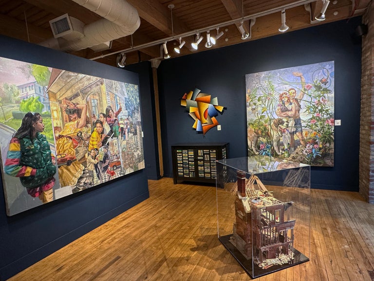 Benjamin Duke - Untitled (In the Garden) - Surreal Scene w/ Couple and ...