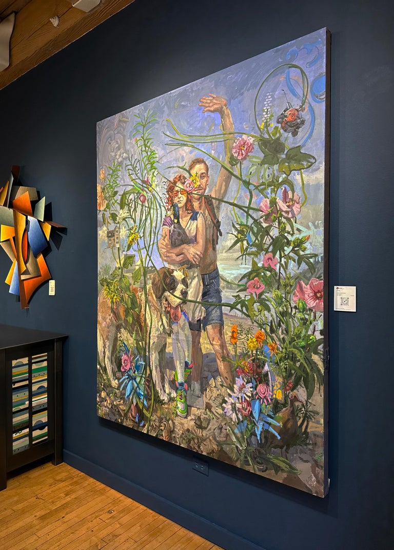 Benjamin Duke - Untitled (In the Garden) - Surreal Scene w/ Couple and ...