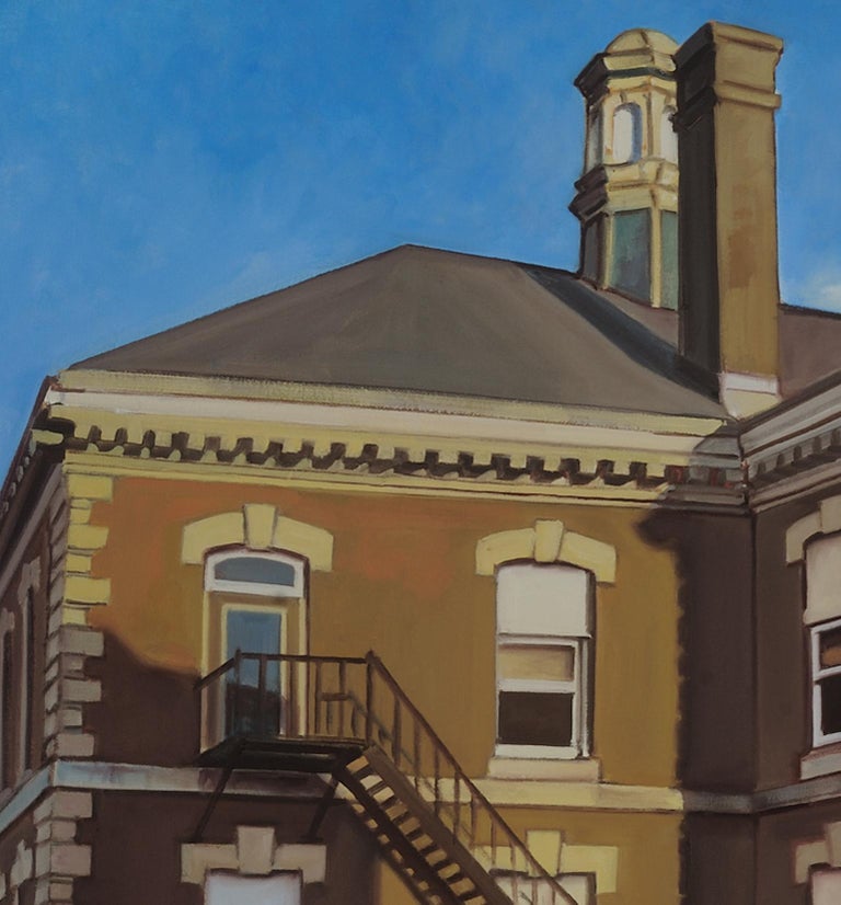 Benjamin Ferry - Old School House, Original Realist Genre Painting on Canvas For Sale at 1stDibs