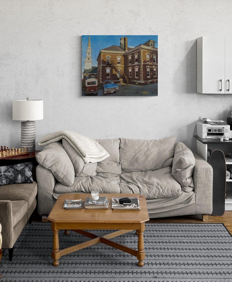 Benjamin Ferry - Old School House, Original Realist Genre Painting on ...