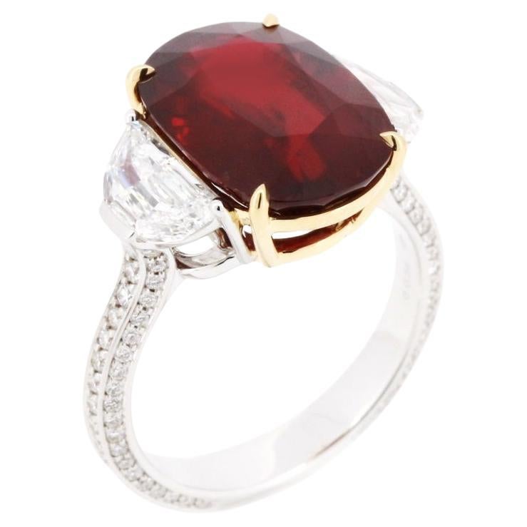 BENJAMIN FINE JEWELRY 9.09 cts Ruby with Diamond 18K Ring For Sale at ...
