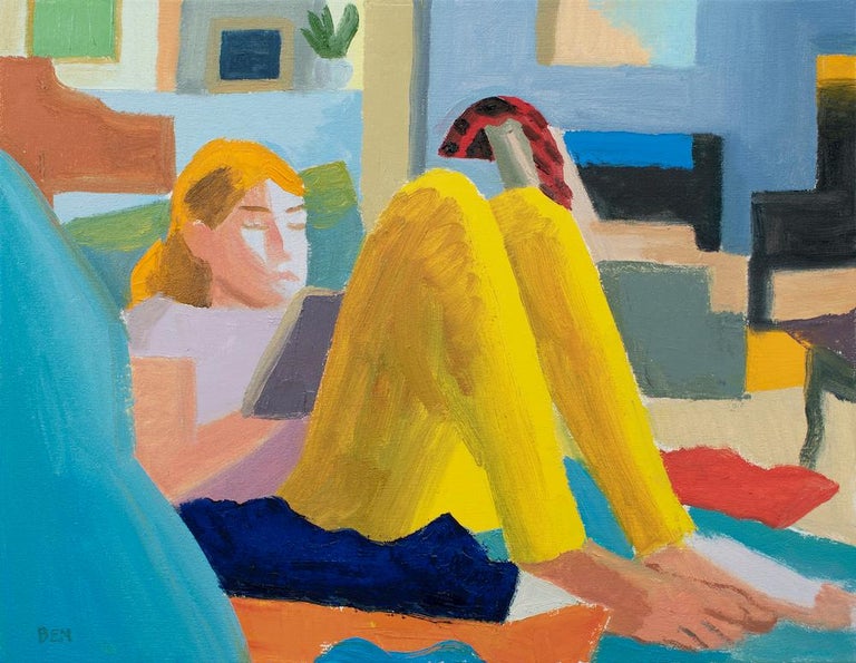 Benjamin Frederick - Writer and the Red Blanket For Sale at 1stDibs