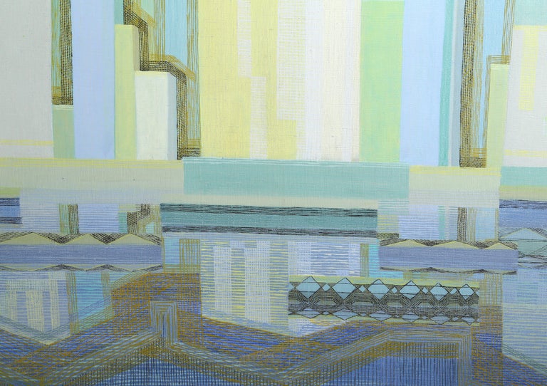 Benjamin G. Benno - Skyscraper, Modern Painting by Benjamin Benno 1941 ...