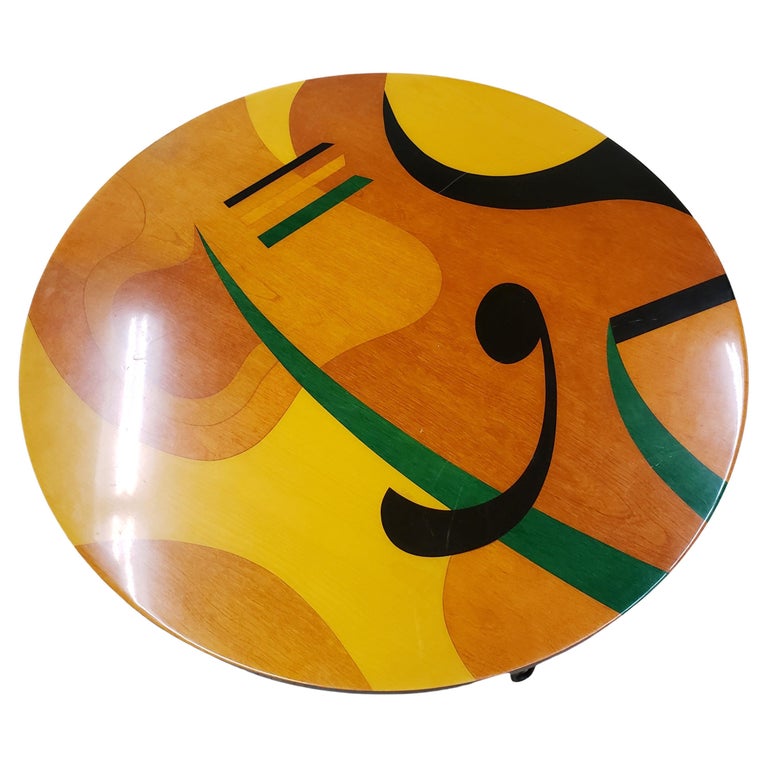 Benjamin Le, "Lively" Abstract Mid-Century Modern Painted Coffee Table ...