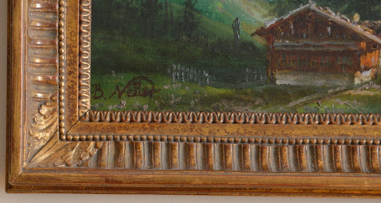 Benjamin Netter - Benjamin Netter, Chalet in the Mountains, Oil on ...