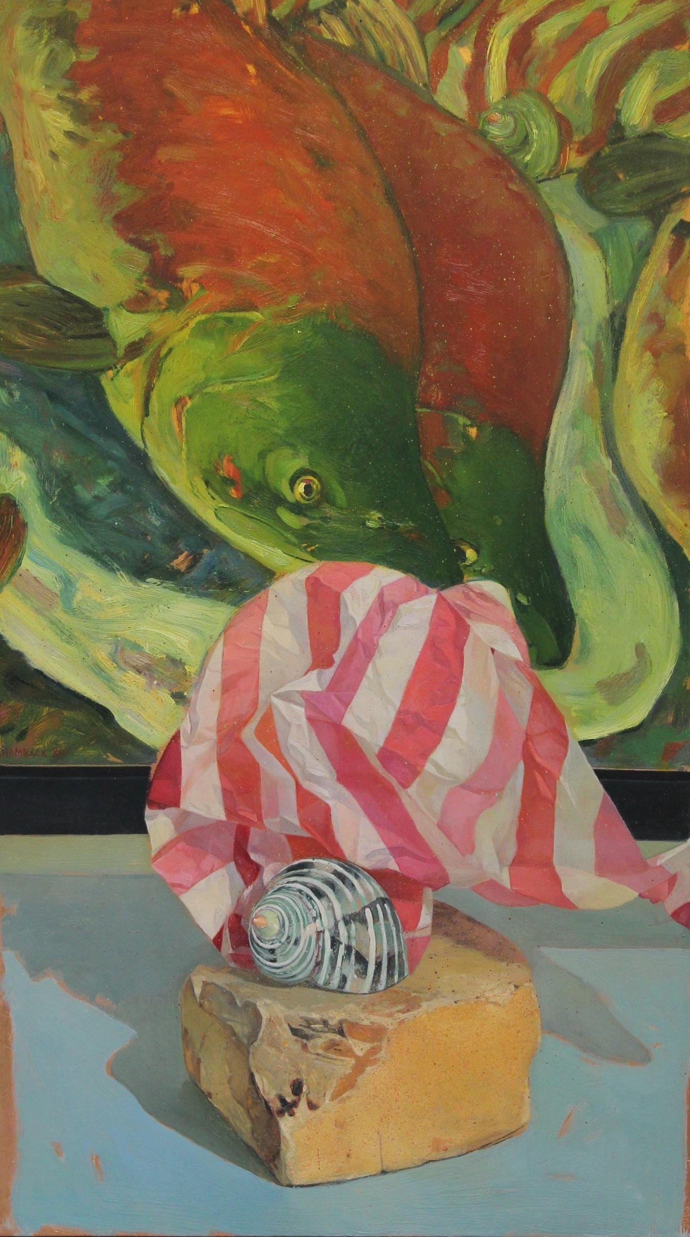 Benjamin Shamback - Day Lilies with Day Lily Painting For Sale at 1stDibs