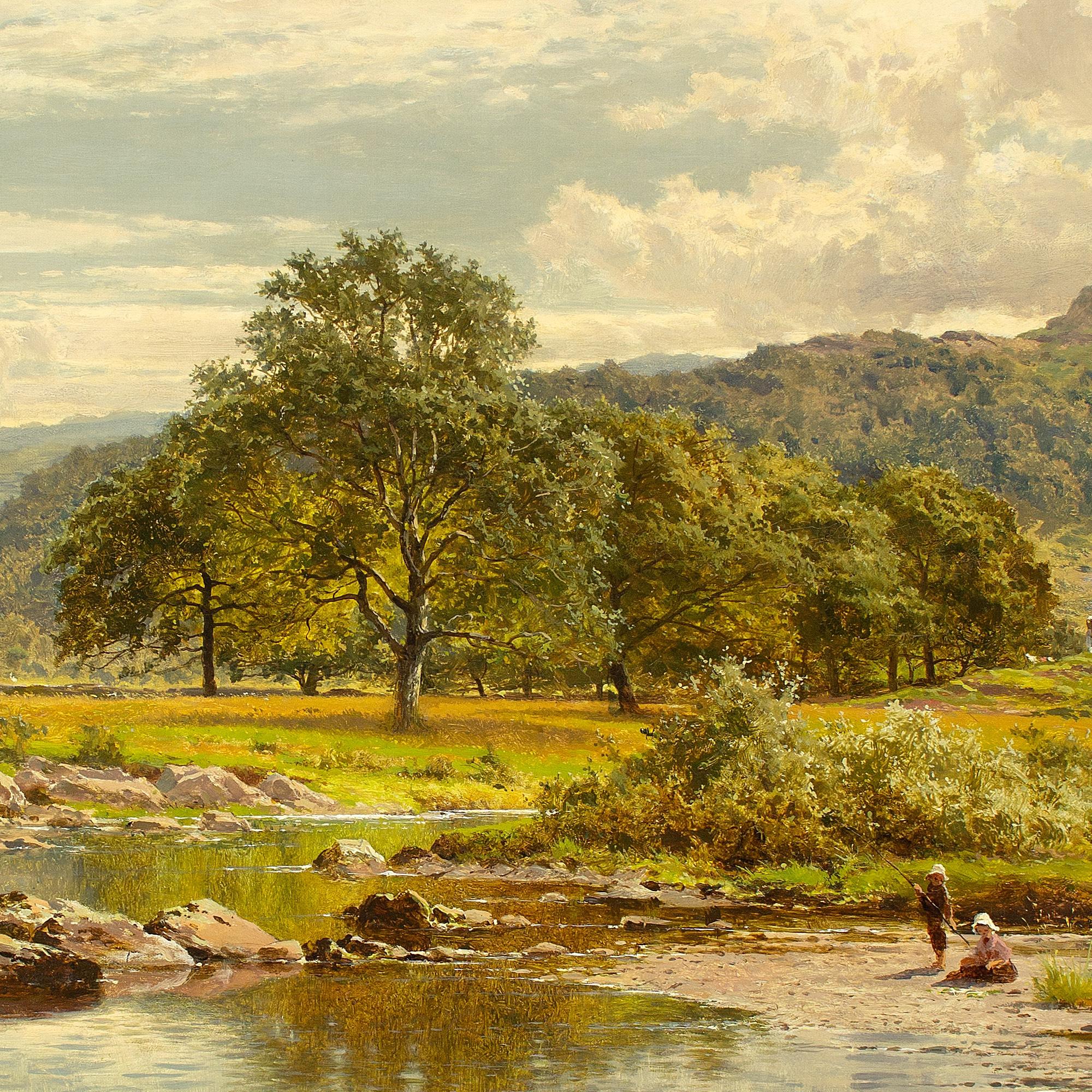 Benjamin Williams Leader - Benjamin Williams Leader RA, On the Llugwy, Wales, Oil Painting For ...