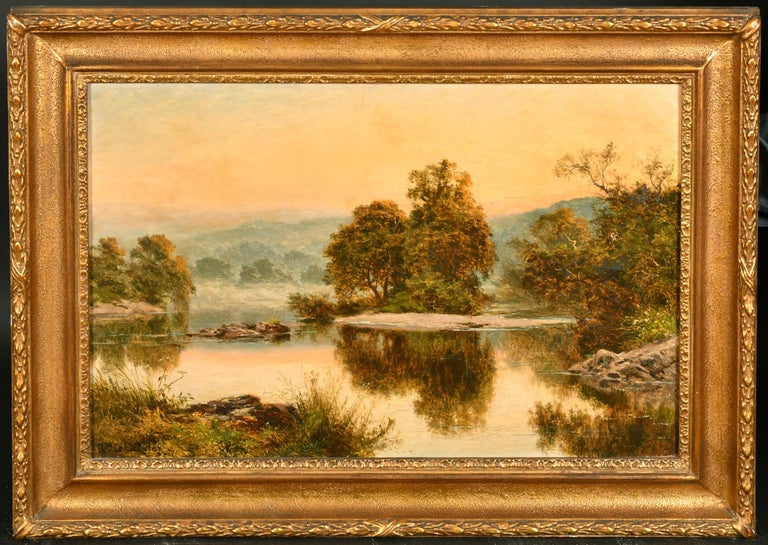 Benjamin Williams Leader - Fine Victorian Oil Painting Sunset over ...