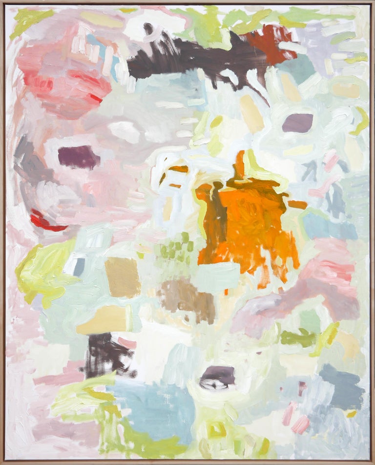 Benji Stiles - "Abstract #5 (Orange Dot)" Contemporary Pastel ...