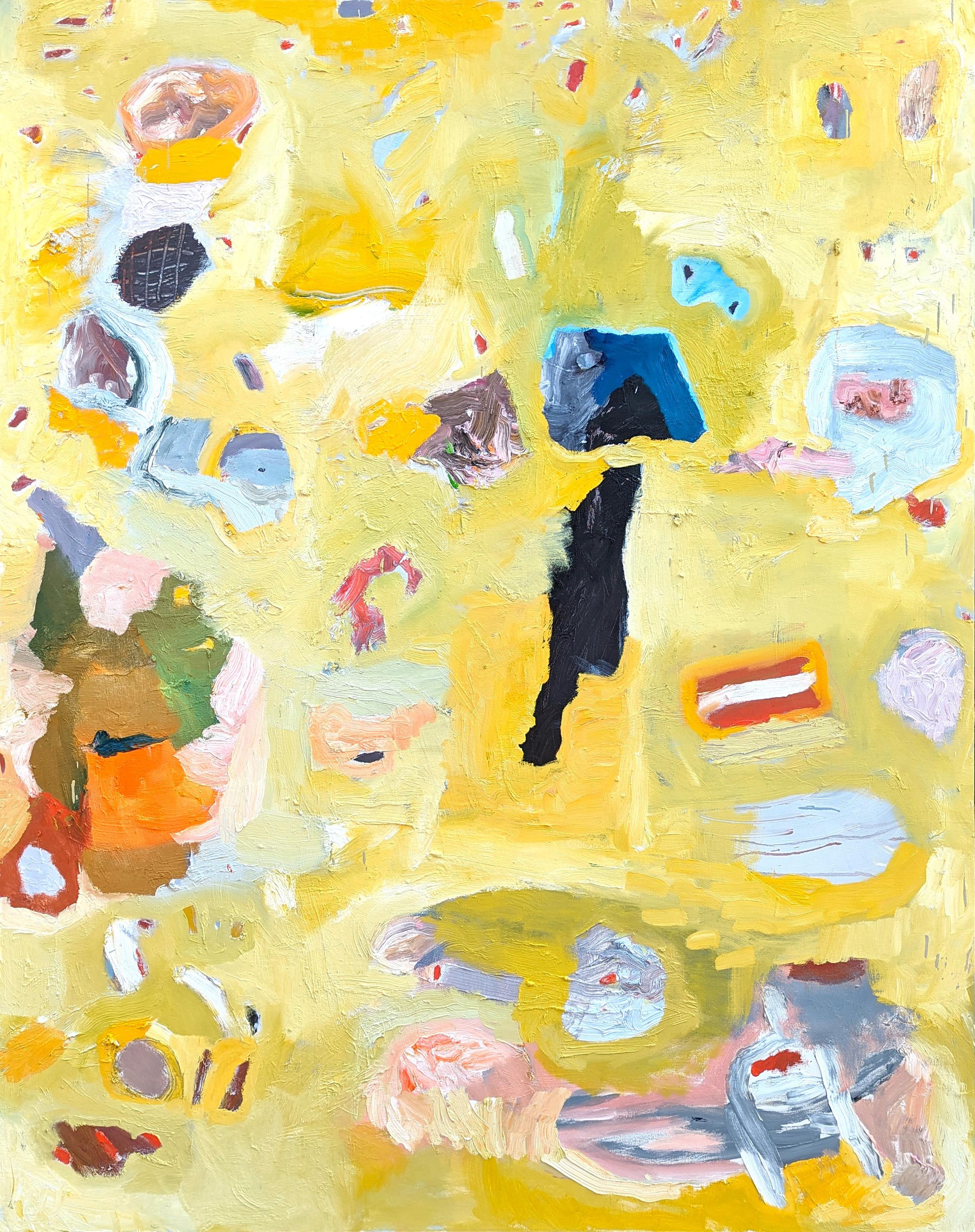 Benji Stiles - "Yellow Bruise" Contemporary Pastel Abstract ...
