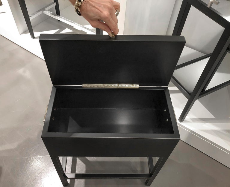 Bennett Rectangular Box Table with Lid and Brass Hardware For Sale at ...