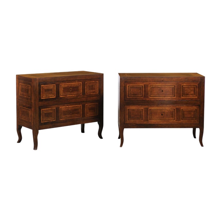 Bennett Italian Handmade Chests with Inlay at 1stDibs