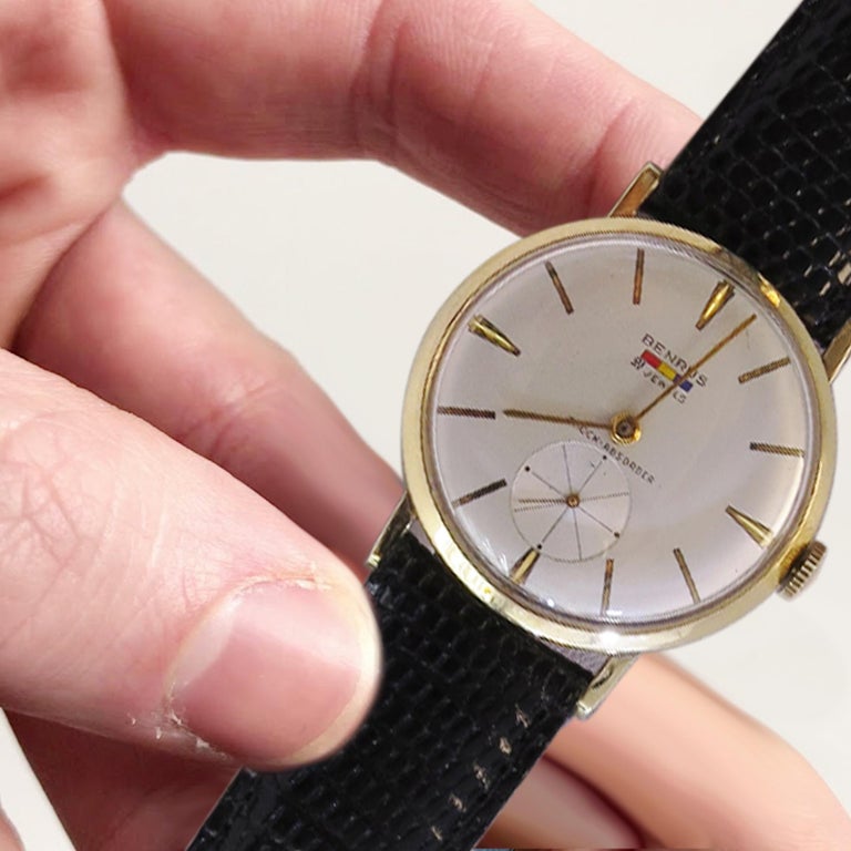 Benrus 14 Karat Yellow Gold Watch 21 Jewels For Sale at 1stDibs