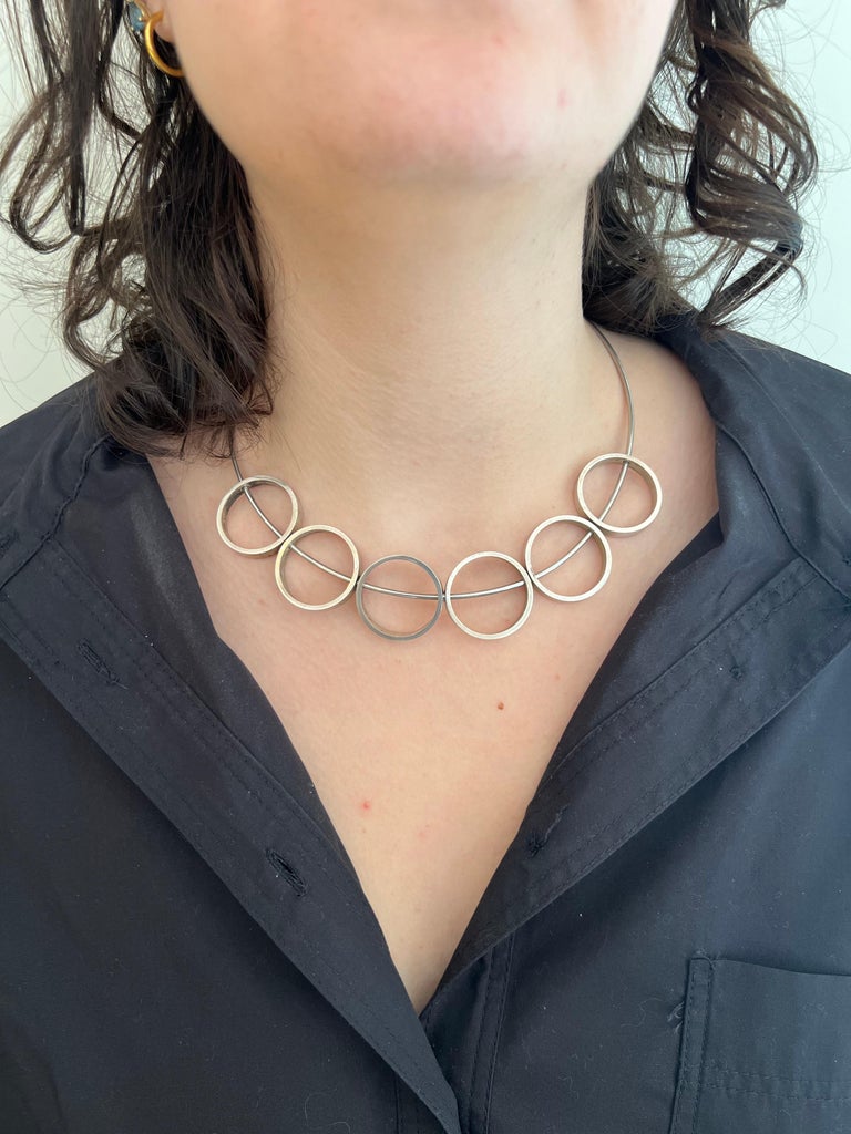 Bent Gabrielsen for Hans Hansen Sterling Silver Kinetic Necklace 1960s ...