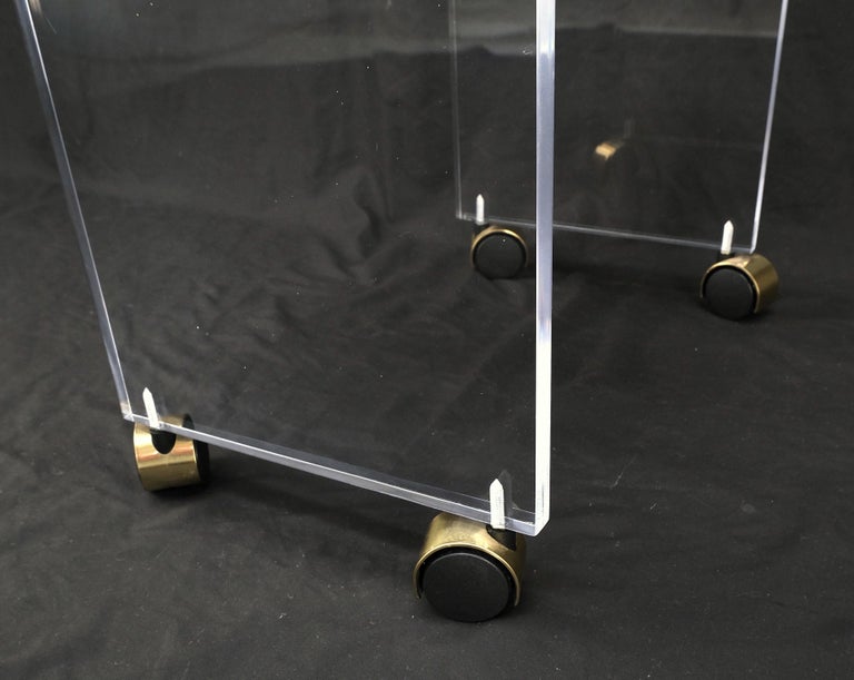 Bent Lucite Mid-Century Modern New Upholstery Piano Window Hall Bench ...