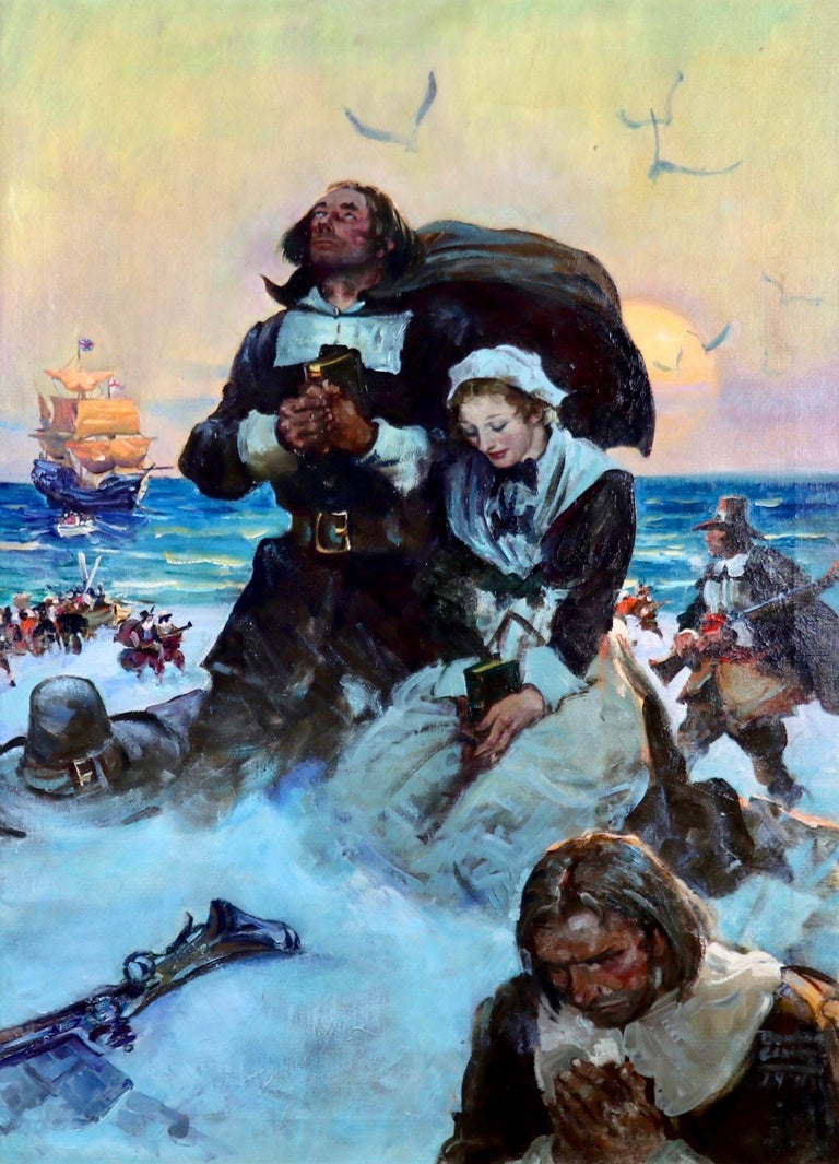 Benton Henderson Clark - Giving Thanks for Arriving in America For Sale ...