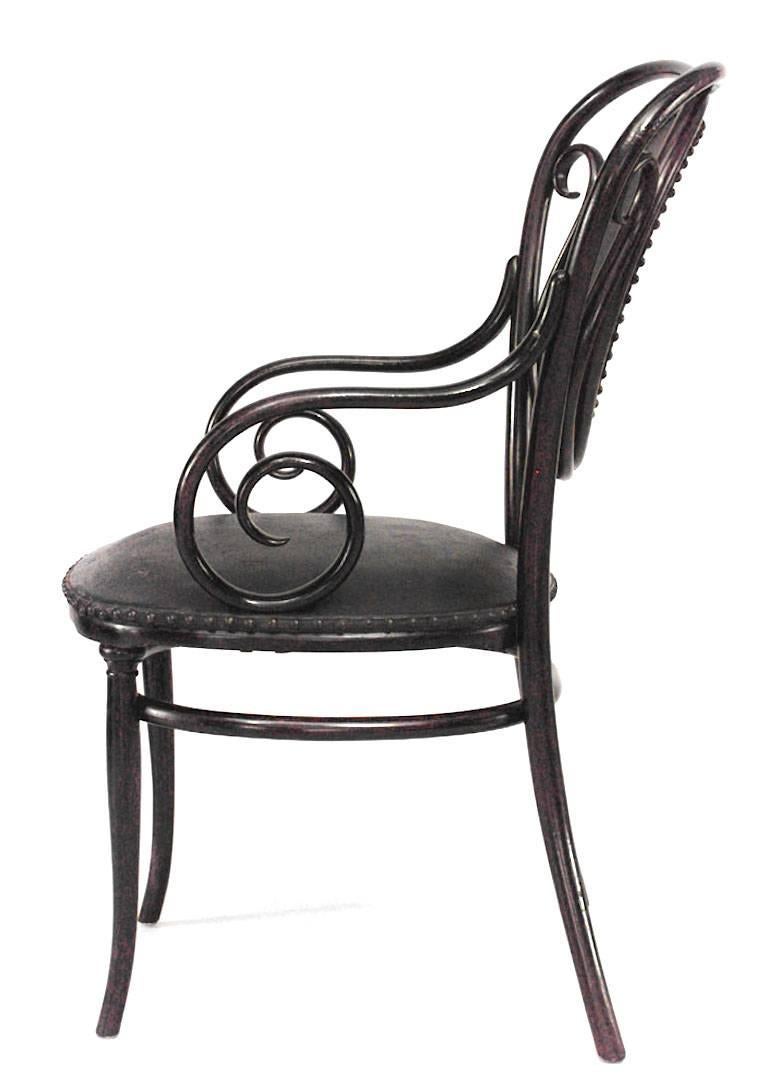Bentwood Scroll Arm Chair For Sale at 1stDibs