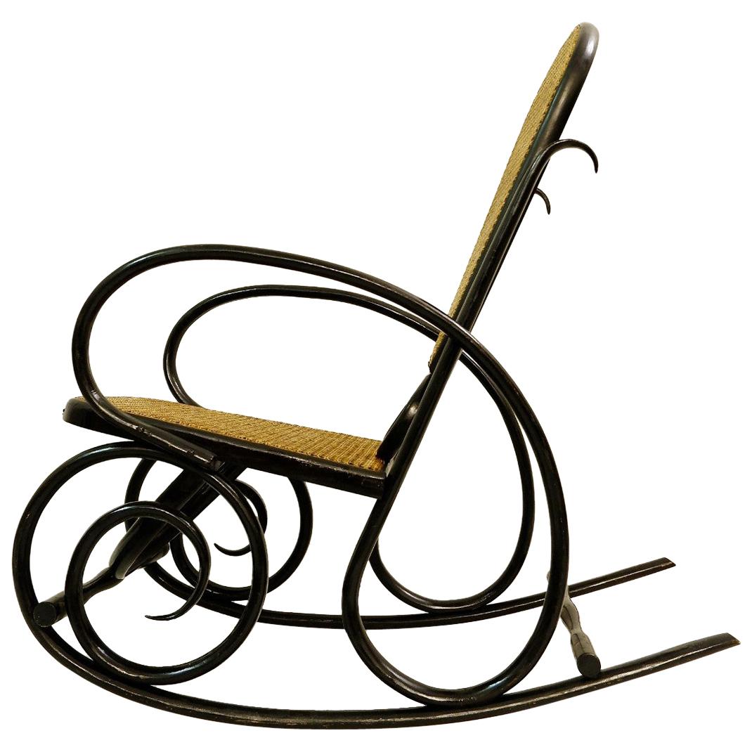 Bentwood Rocking Chair Attributed to Thonet at 1stDibs
