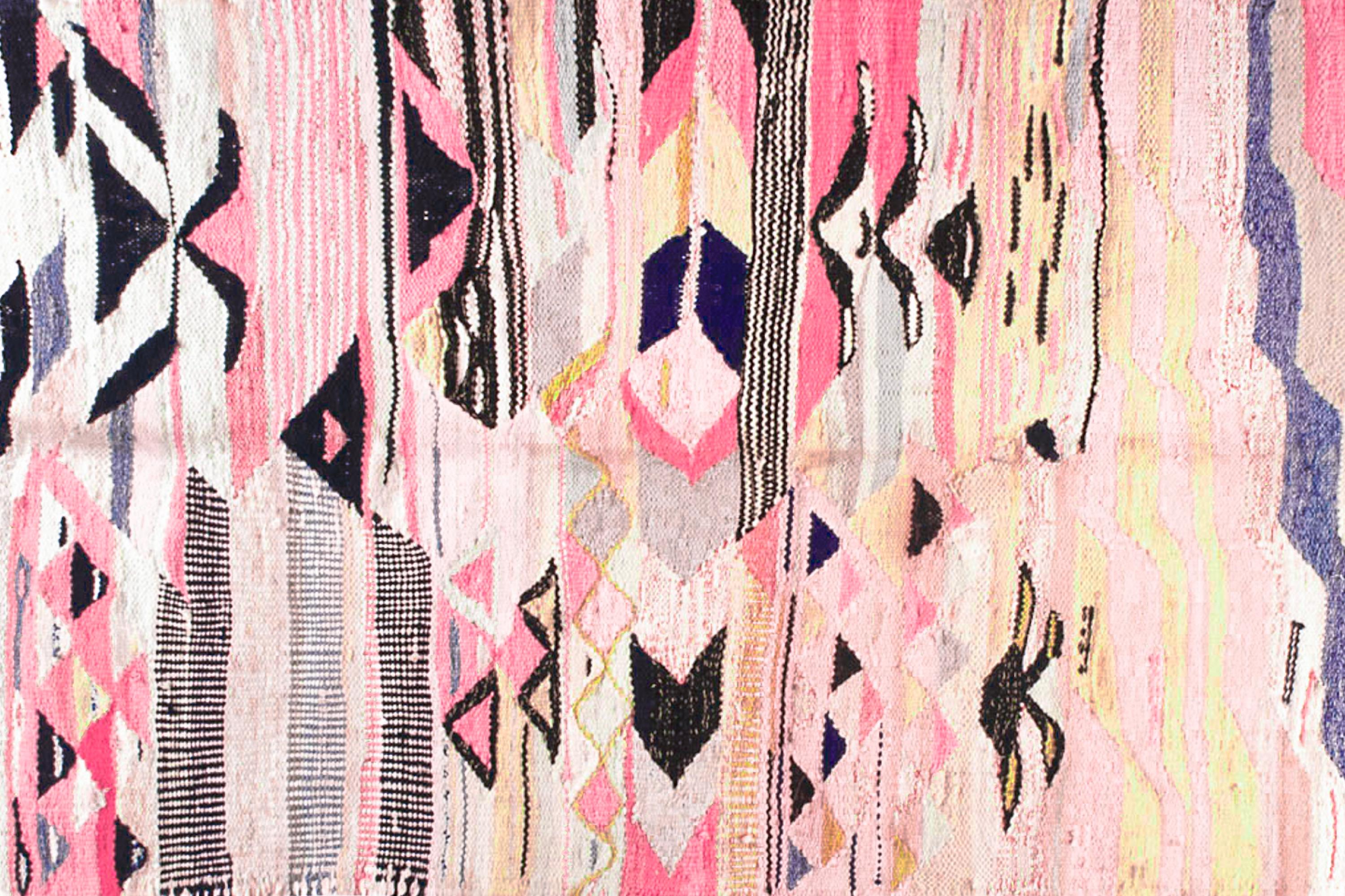 Berber Boucharouite rug, Moroccan Bohemian Colorful Recycled Rug, In ...