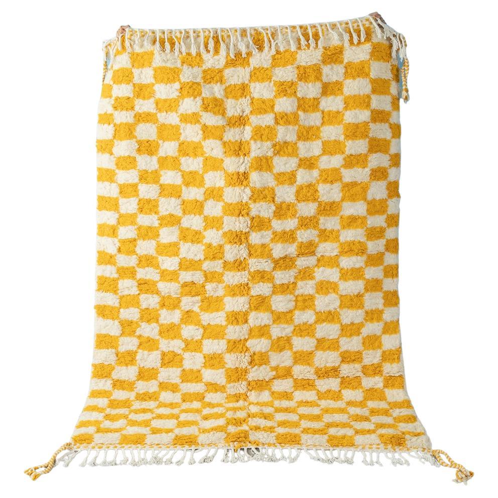 Moroccan Berber Rug Beni Ourain Handwoven 100% Wool For Sale at 1stDibs