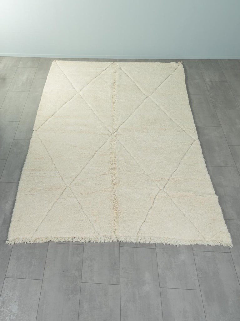 Berber Rug 100% Wool Handmade Moroccan Beni Ourain For Sale at 1stDibs