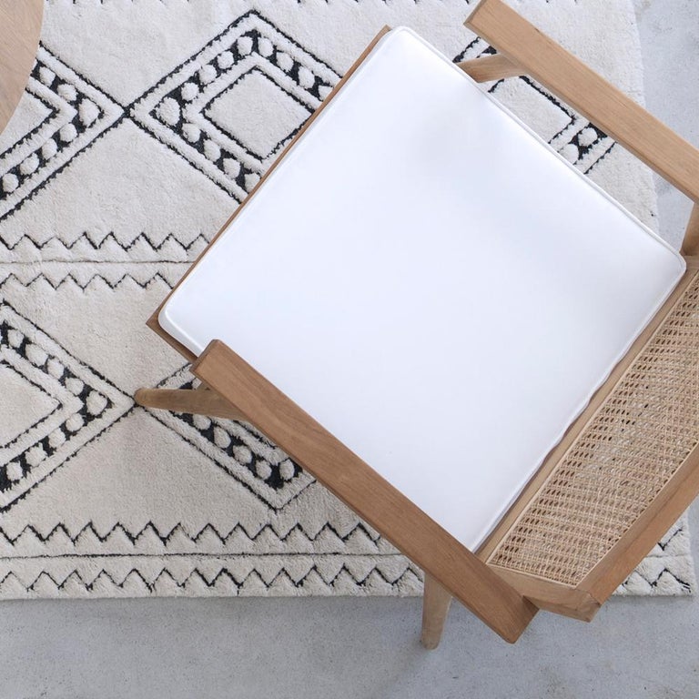 Berber Style Customizable Honeycomb Runner in Cream Medium For Sale at ...