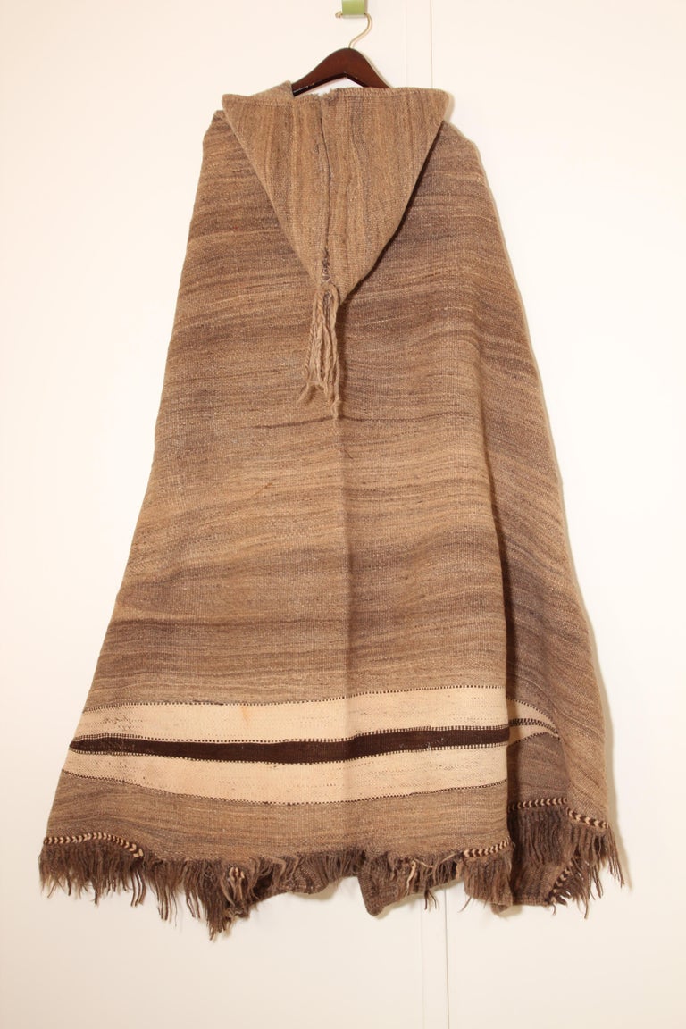 Berber Tribal North Africa Moroccan Burnous Wool Cape For Sale at ...